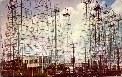 Oil Derricks East Texas Oil Field TX Postcard Vintage | eBay