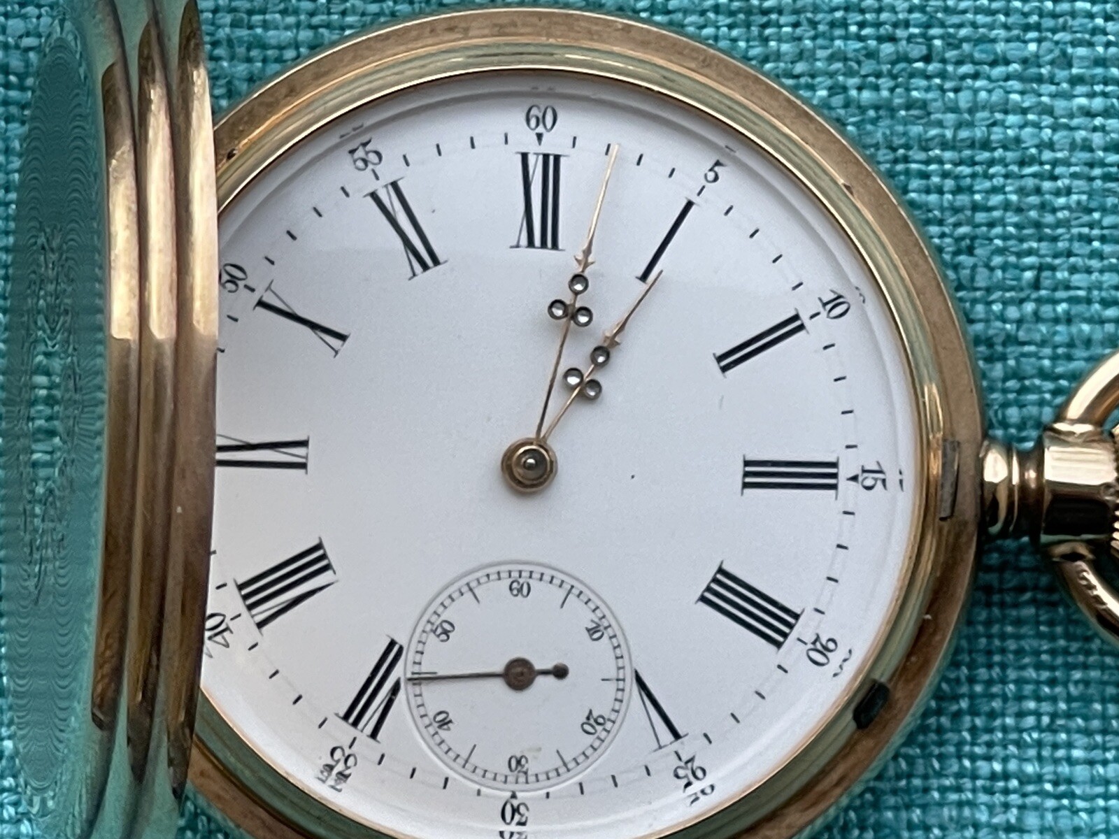 Ligne Droite Spiral Breguet ANCRE 17 RUBIS BALANCIER COUPÉ 14K Gold ...