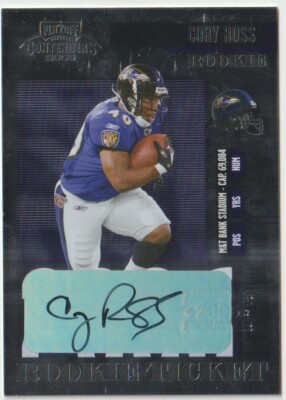 Cory Ross "Pork Chop" 2006 Contenders Rookie Ticket Auto RC #161 Ravens ...