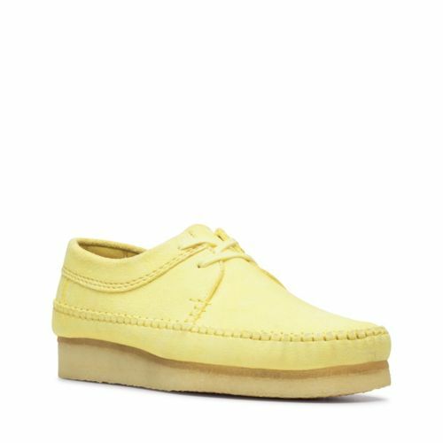 Clarks Originals Mens Wallabee Weaver Pale Yellow Suede UK 6,7,8,9,10 ...