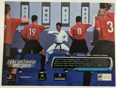 RedCard 20-03 Print Ad Game Poster Art PROMO Official Soccer 2003 Xbox ...