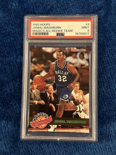 PSA 9 1993 HOOPS MAGIC'S ALL-ROOKIE TEAM RC JAMAL MASHBURN Graded MINT ...