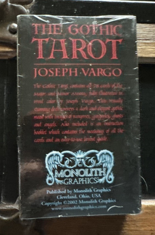 The Gothic Tarot by Joseph Vargo Unopened Still Sealed Mint | eBay