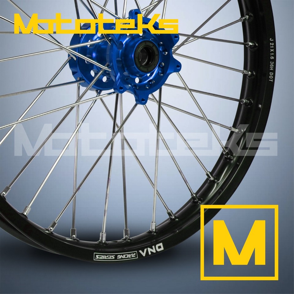 YAMAHA YZ125 YZ250 YZ125X YZ250X MX WHEEL SET DNA 21"19" CNC BILLET ...