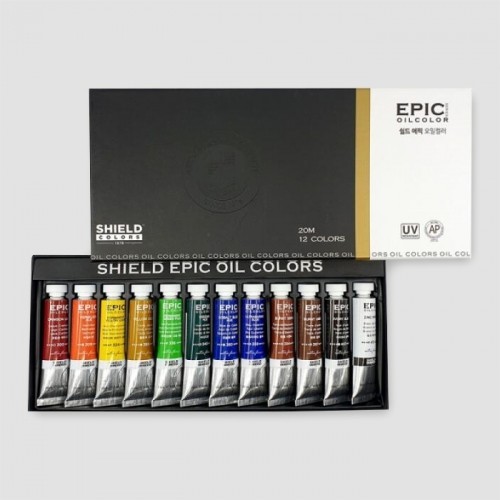 [New] Shield Epic Oil Colors Set 20ml & 12 Colors, Professional Artist ...