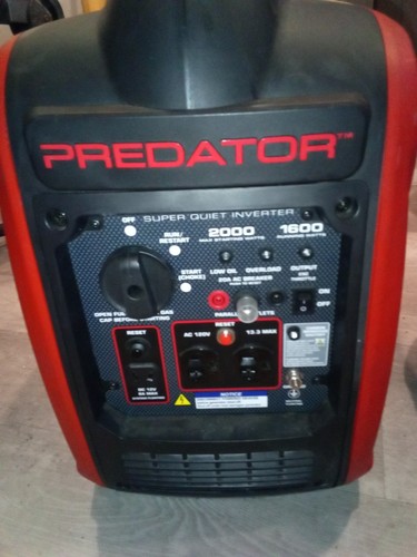 Predator 2000 Watt Super Quiet Inverter Generator with CO Secure ...