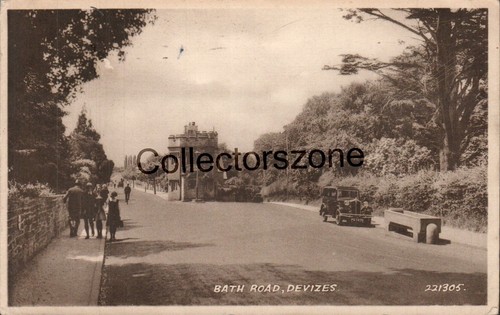 1950 Devizes Wiltshire Bath Road Printed Postcard Valentines Series ...