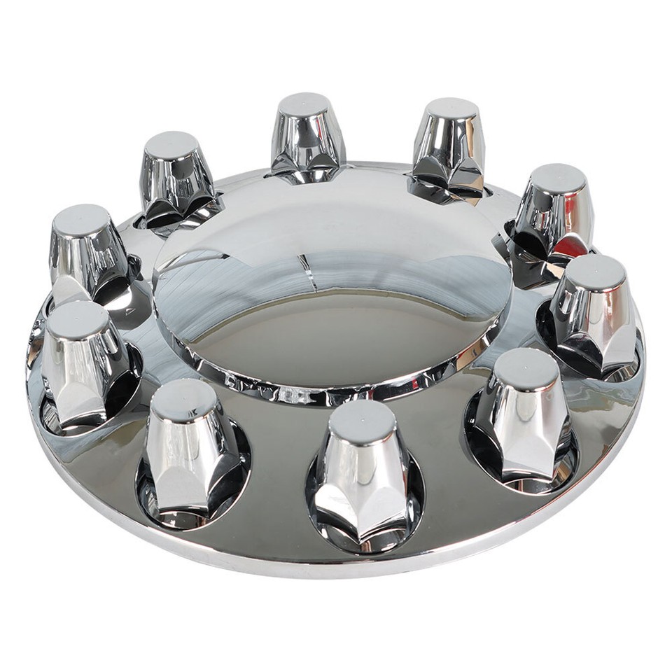 Set of 2 Chrome Front Axle Wheel Cover with Hub Cap 33mm Lug Nuts for ...