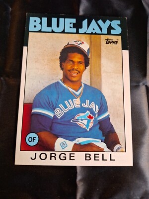 1986 TOPPS BASEBALL 5 X 7 SET BREAK #10 JORGE BELL TORONTO BLUE JAYS ...