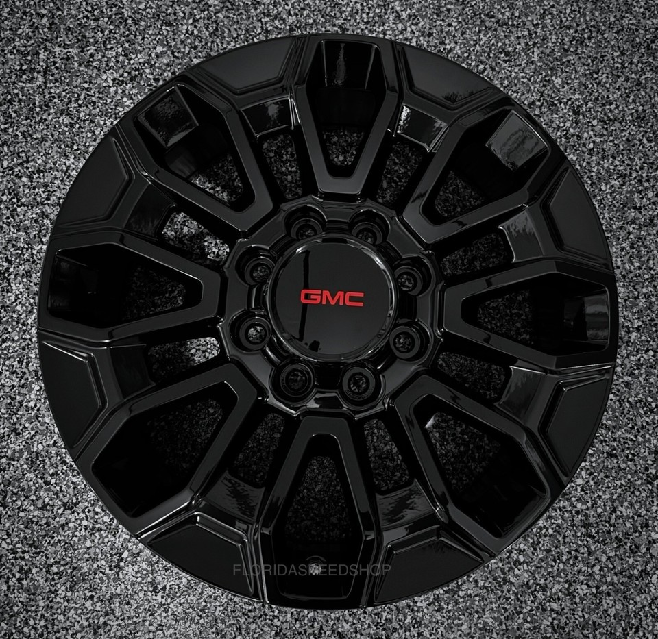 GLOSS BLACK HIGH COUNTRY WHEELS 2500/3500 22X8.5" FITS: 2024 CHEVY ...