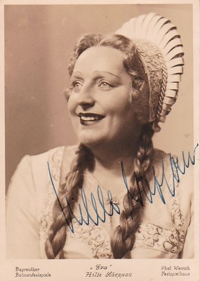 HILDE SCHEPPAN opera soprano signed Bayreuth photo as Eva | eBay
