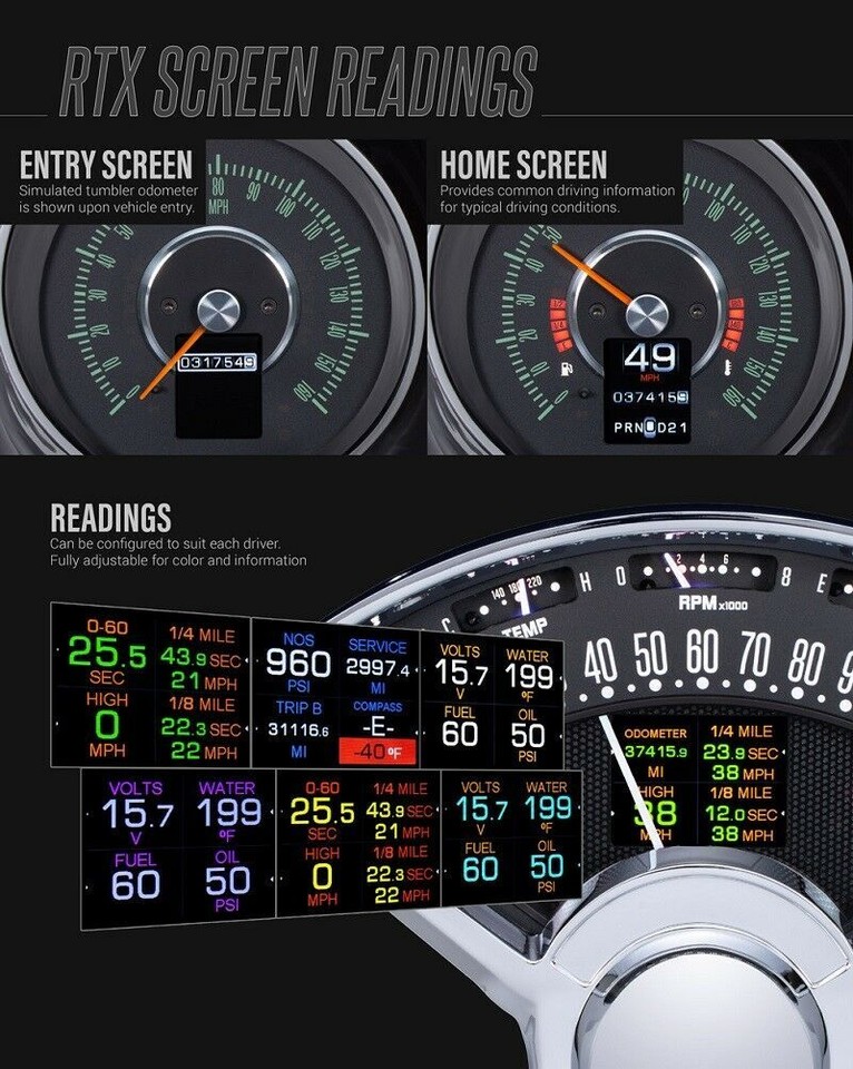 Dakota Digital 1962-1984 Toyota FJ40 RTX Analog Gauge kit RTX-62T-FJ-X ...