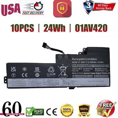 Lot 10* Internal Battery FOR Lenovo T470 T480 A475 01AV419 01AV420 ...