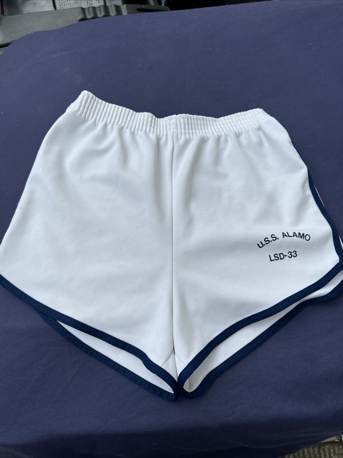 Vintage USS Alamo LSD-33 US Navy Shorts Made in USA S… - Gem
