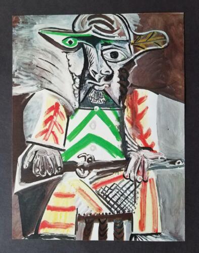 Pablo Picasso "Man With Gun" Mounted Offset Color Lithograph 1971 | eBay