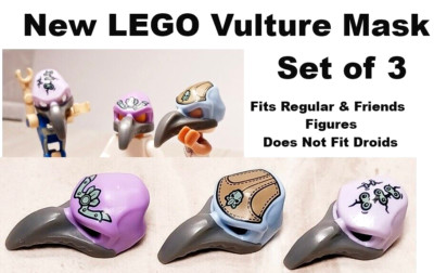 New LEGO Halloween Mask Set Lot of 3 VULTURE Armor Battle Ready Steel ...
