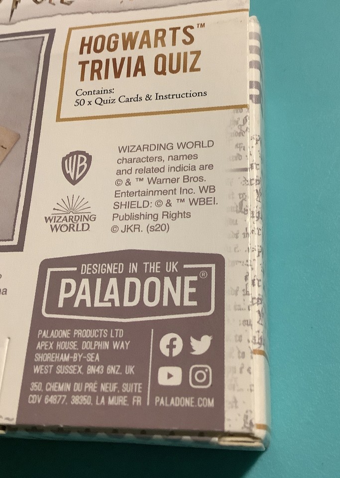 Harry Potter Wizarding World Hogwarts Trivia Quiz Game - 200 Questions ...