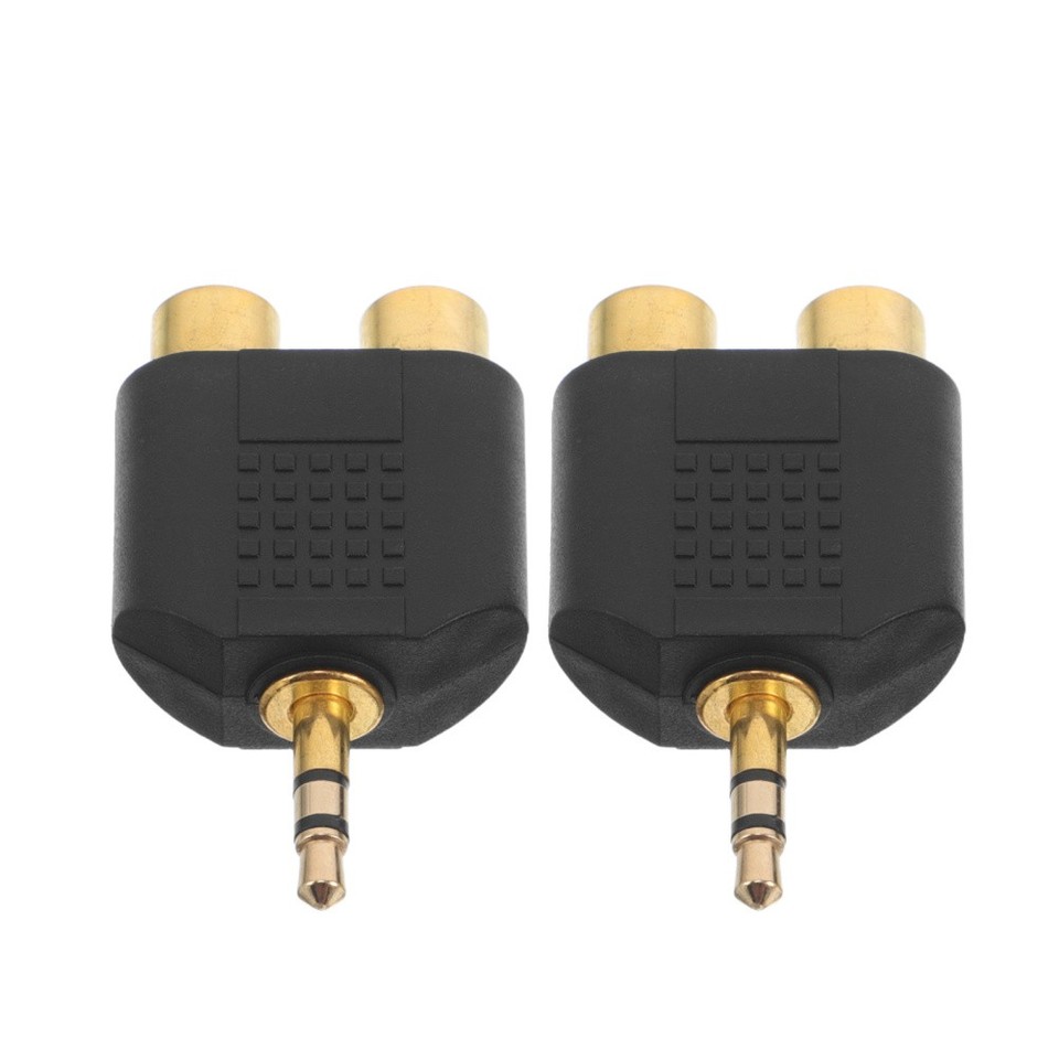 2 Pcs Jack to Phono Adapter Audio Adapters and Connectors Connection ...