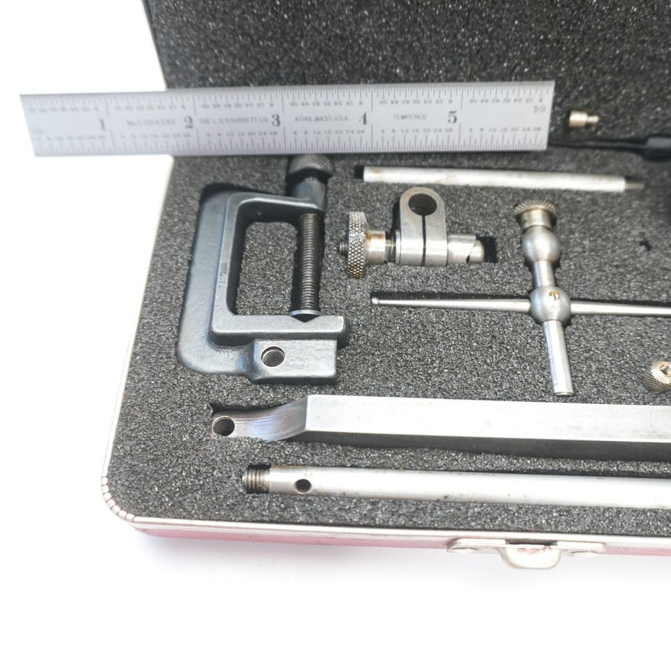 Starrett Dial Test Indicator Kit Vintage w/ Box- No.196 & .001 Dial ...