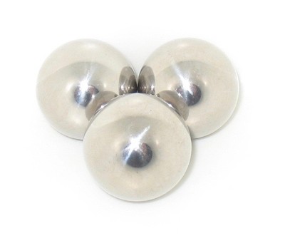 Three 1-1/2 Inch Soft Polish Steel Balls CAN BE MACHINED, DRILLED or ...