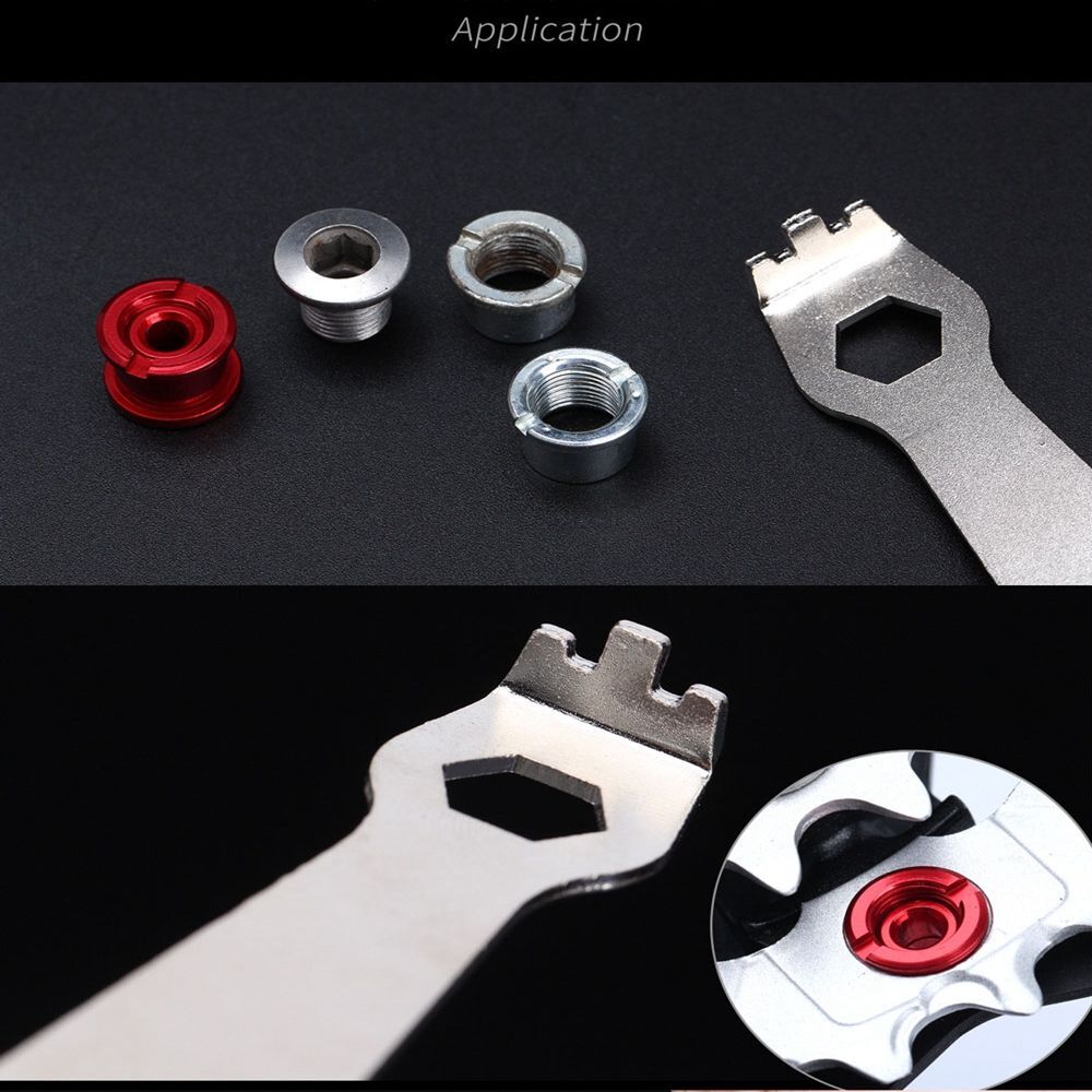 9&10mm Chain Ring Bolt Fixed Wrench Chainwheel Peg Spanner Bike ...