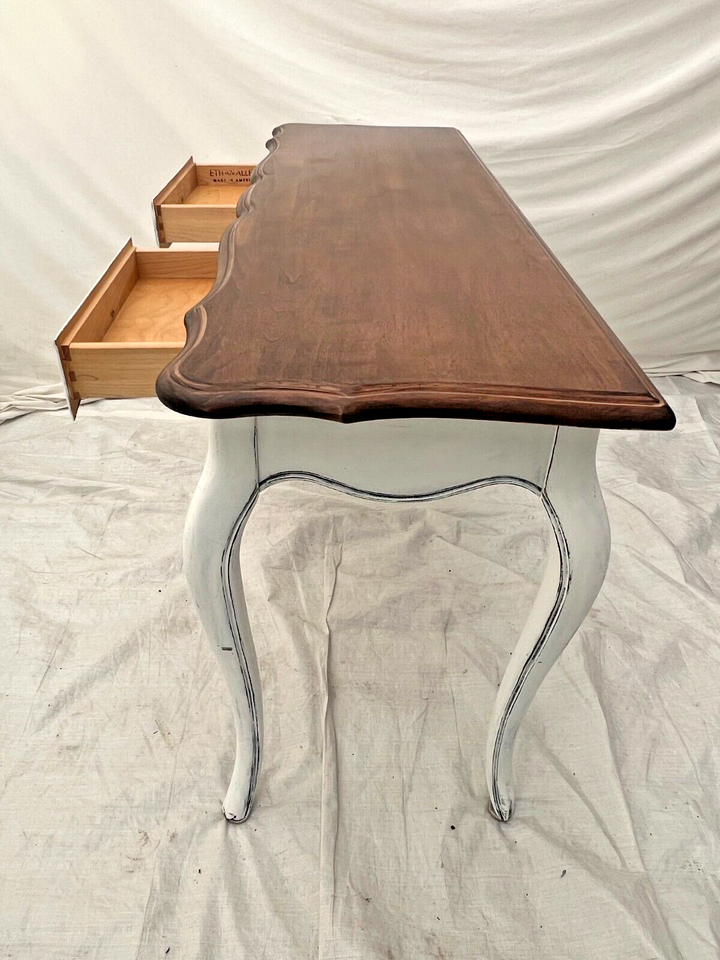 Ethan Allen Sofa Table Console French Country Factory Painted ...