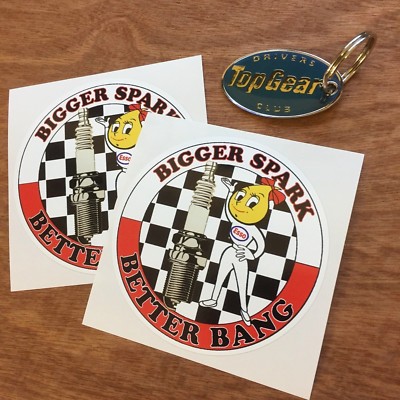 BIGGER SPARK Classic Retro Car Race Rally Motorcycle Stickers Decals ...