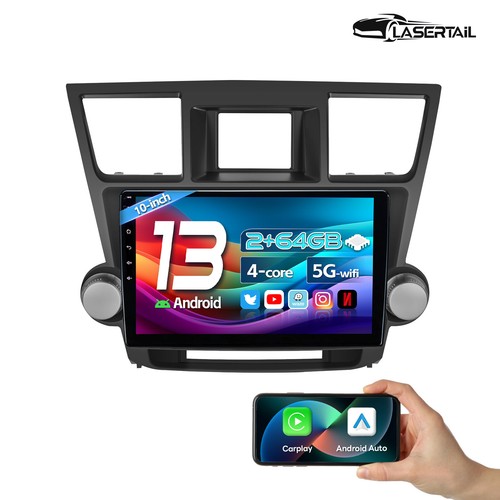 For 2008-2013 Toyota Highlander Apple Carplay Car Radio Android 12 GPS 2+32G | eBay