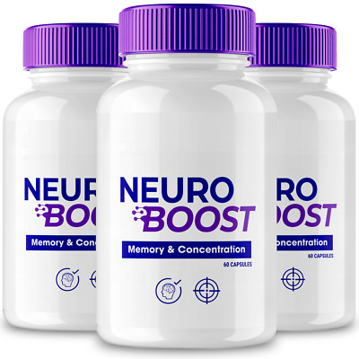 (3 Pack) Neuro Boost Brain Supplement Pills for Memory and Focus (180 ...