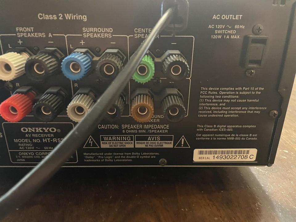 Vintage ONKYO 1,000W Home theatre system, Mod No. HT-R520--tested. Ov ...