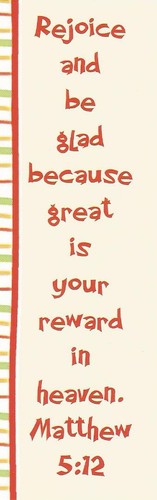 20 Christian Bookmarks, Scripture Verse Matthew 5:12, Great Bible Study ...