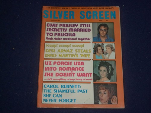 1975 JANUARY SILVER SCREEN MAGAZINE - ELVIS PRESLEY - PHOTOS & STORIES ...