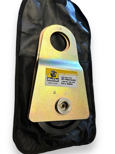 BLACK RAT Off-Road Heavy Duty 4WD Snatch Block MBS 8000kg 8T With Vinyl ...