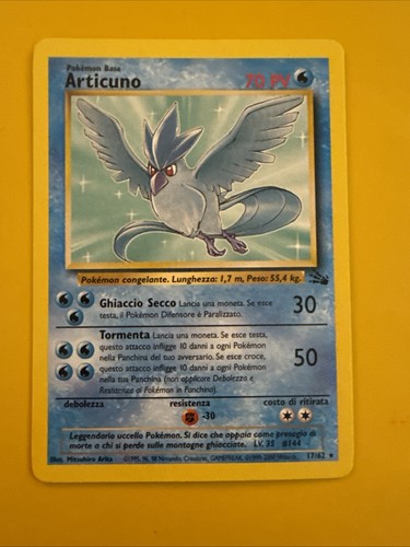 Italian Articuno Fossil 17/62 Pokemon Card | eBay