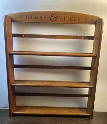 Vintage McCormick Herbs & Spices Rack 3 Tier Wooden Spice Shelf ...