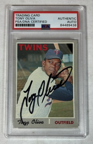 1970 Topps TONY OLIVA HOF PSA Signed Baseball Card #510 TWINS BOLD AUTO ...