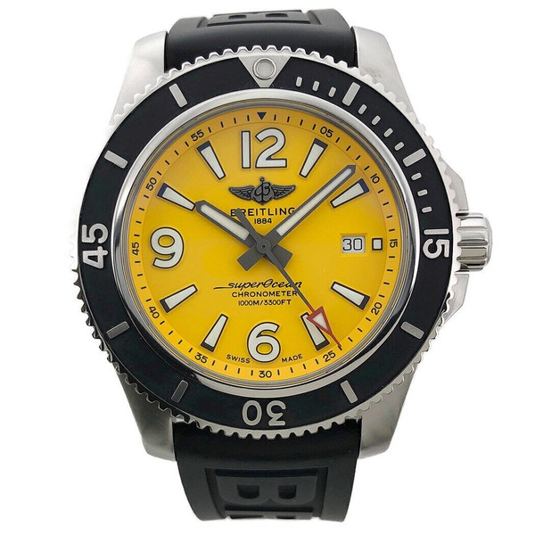 Breitling Superocean Yellow Men's Watch - A17367 for sale online | eBay