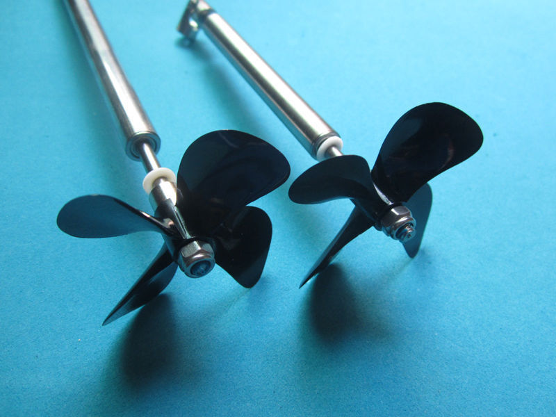 #1722 1Pair 4-blade Steel Assembly 4mm Shaft Catamaran Double Motor RC ...