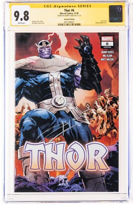 🔥Thor 6 9.8 CGC Wraparound cover Signature SIGNED SS: Donny Cates 2th ...