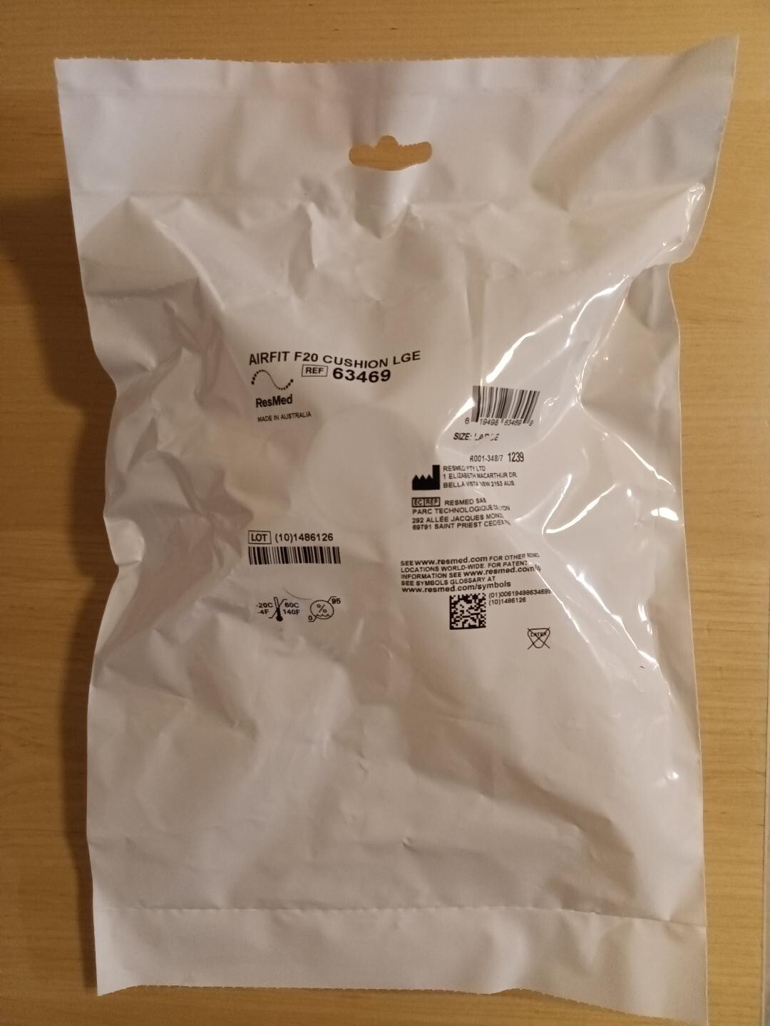 Factory Sealed ResMed Airfit F20 Large Cushion Replacement #63469 | eBay