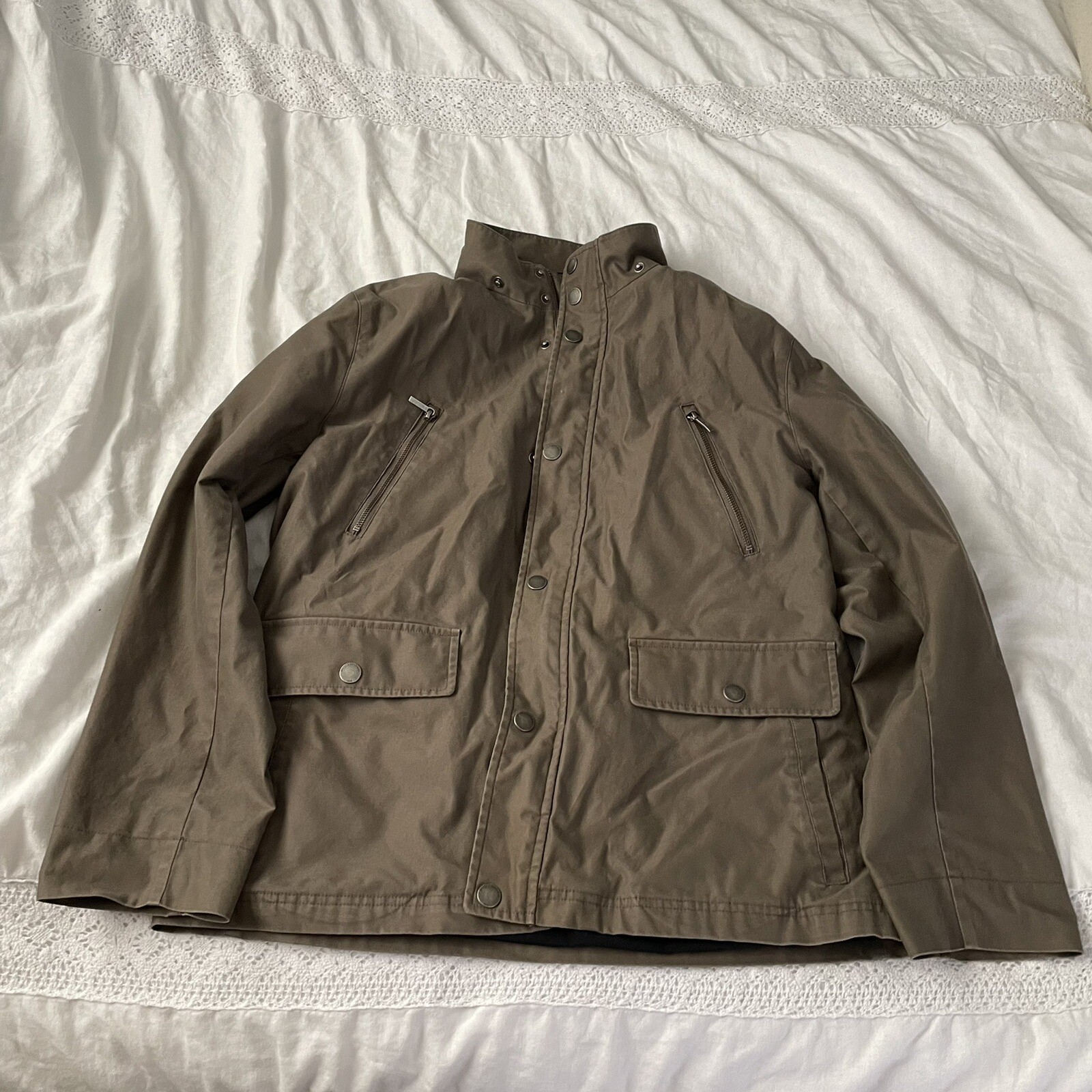 Brooks Brothers LARGE Utility Field Jacket Lined Oliv… - Gem
