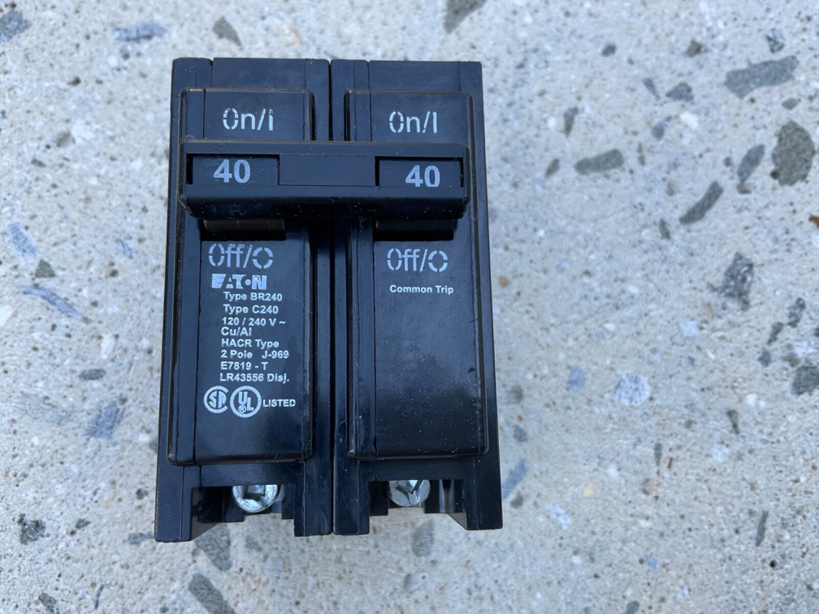 Eaton BR240 40Amp 2 Pole Standard Trip Circuit Breaker Cutler Hammer | eBay