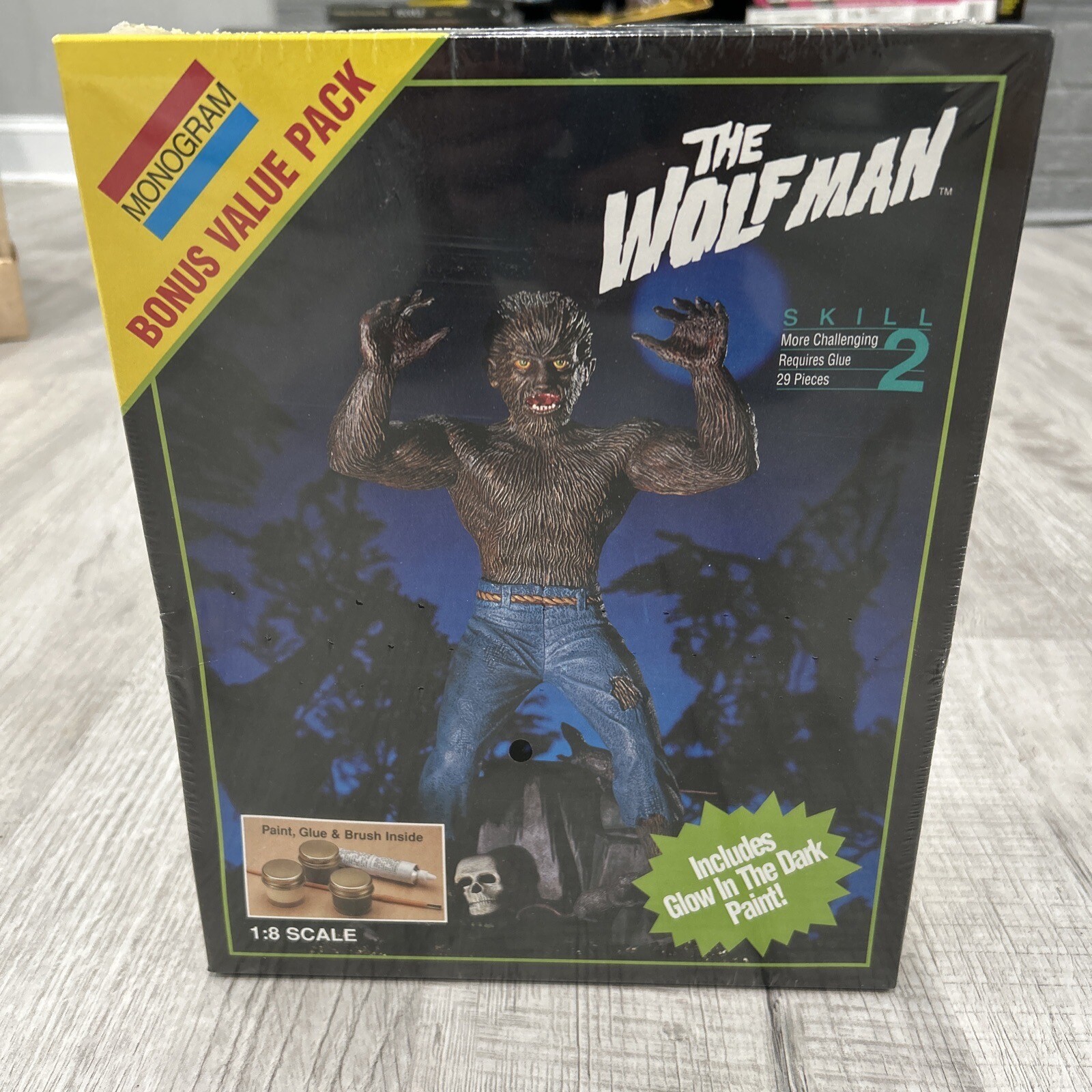 NEW 1994 MONOGRAM THE WOLFMAN MODEL KIT SKILL LEVEL 2 Wolf Man Sealed 1 ...