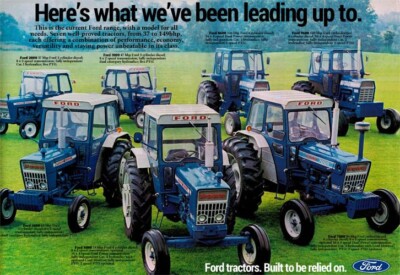 Vintage Ford 1000 Series Collection Tractor Poster Brochure Leaflet ...
