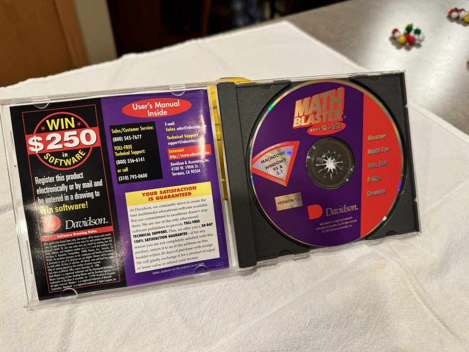 Davidson Math Blaster CD-ROM - Ages 9-12 Win/Mac 4th-6th Grades! | eBay