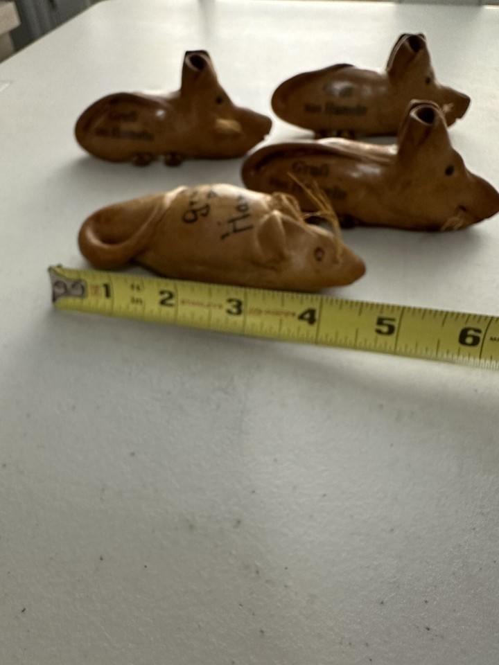 4- Ein Grub aus Hameln Dough Rat Mouse Pig Boar Pied Piper Figurines ...