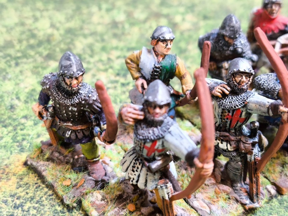 28mm - Medieval French Archer & Crossbow Unit - Metal / pro painted | eBay