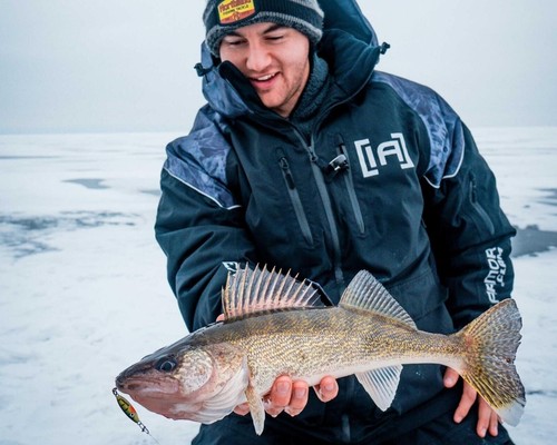 Northland Tackle Buck-Shot Ice Fishing Rattle Spoon, Super-Glo Perch, 3 ...