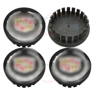 4PC SET Black Wheel Center Hub Caps ATS CTS DTS SRX STS XLR XTS 2-5/8 ...