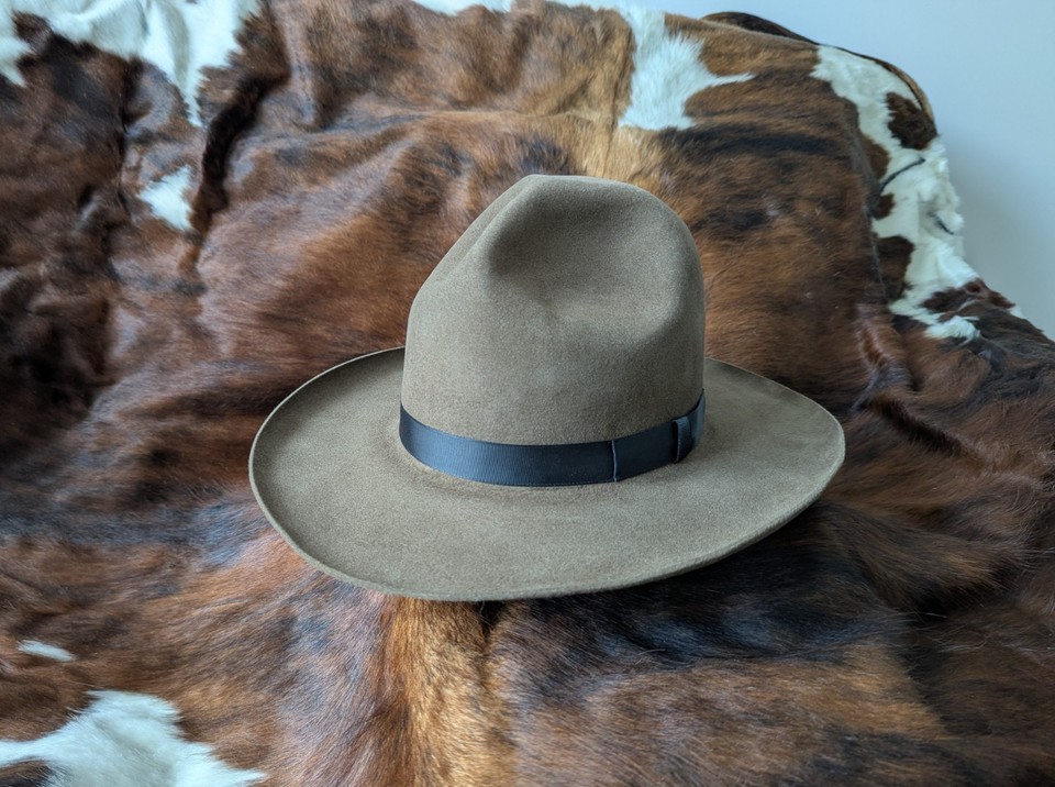 Staker Custom Hats Cowboy Hat Size 7 –Pecan 10X Hare Felt “Good Old Boy ...